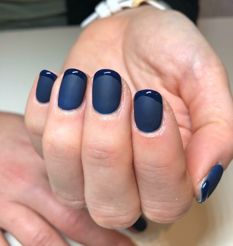 33+ Chic Matte Navy Blue Nails You’ll Want Right Now - Nail Designs Daily
