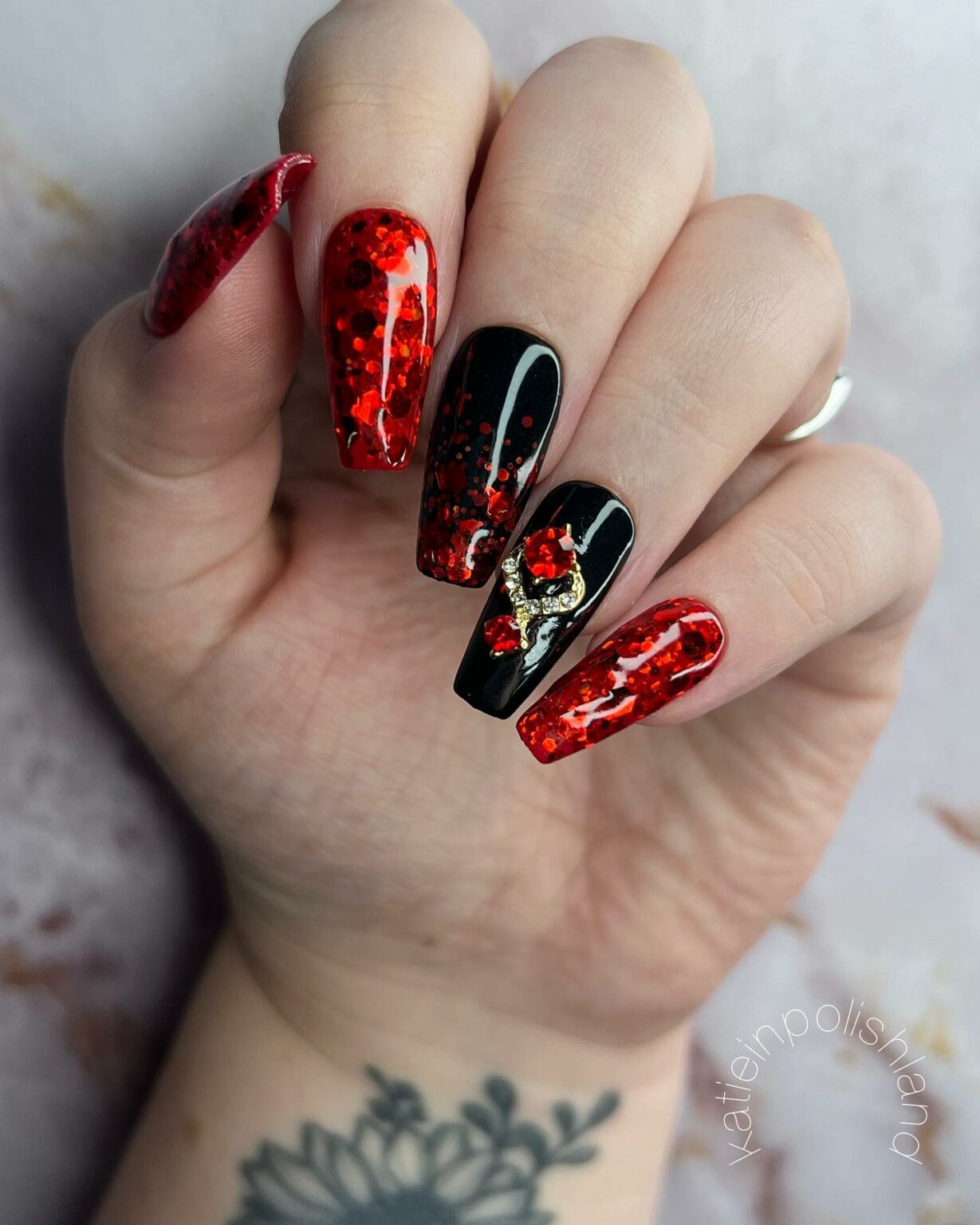 Coffin Glitter Nails: 30+ Pretty Design Ideas to Try - Nail Designs Daily