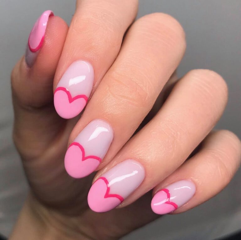 33+ Heart French Tip Nails Ideas For the Romantic in You - Nail Designs ...