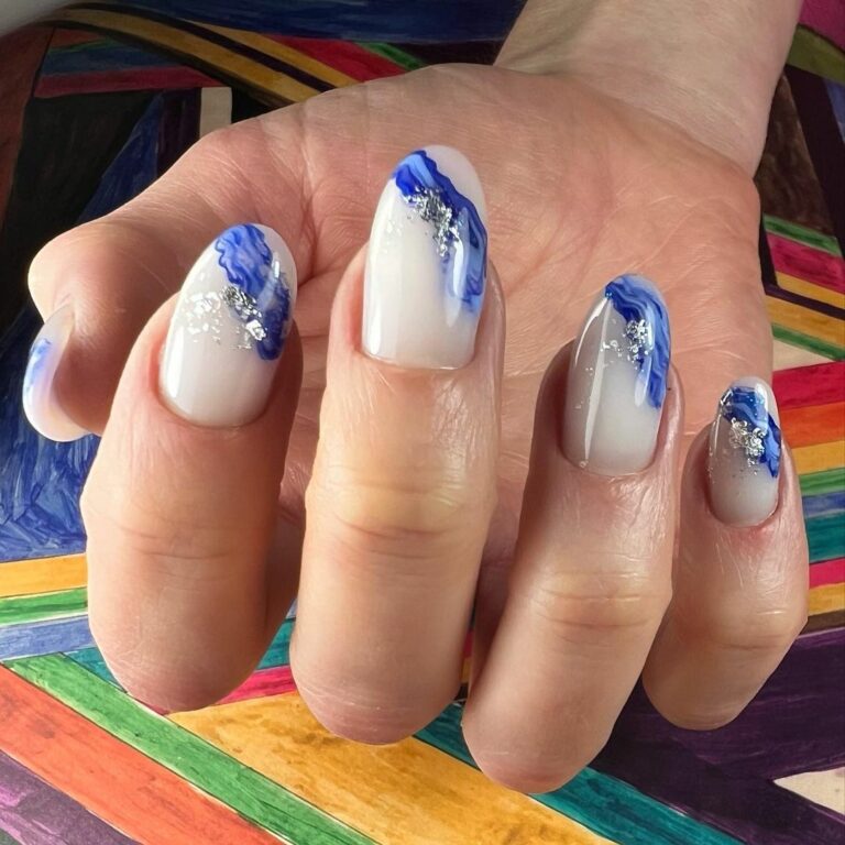 37 Stunning Blue And Silver Nail Designs To Try - Nail Designs Daily