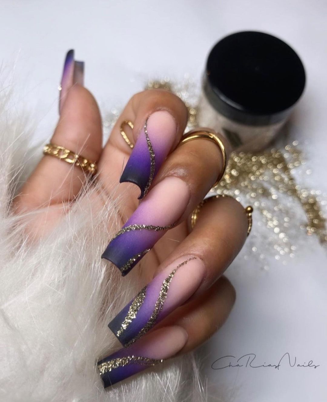 30+ Bold Purple and Silver French Tip Nails Ideas - Nail Designs Daily